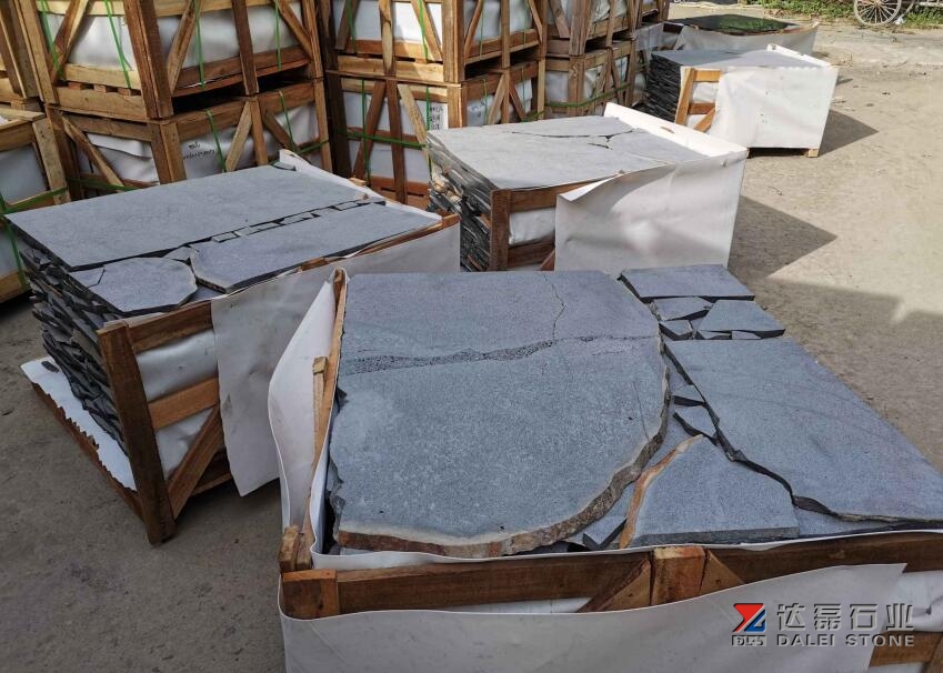 Blue Basalt Blue Stone Crazy Pavers Top Grinding #200
