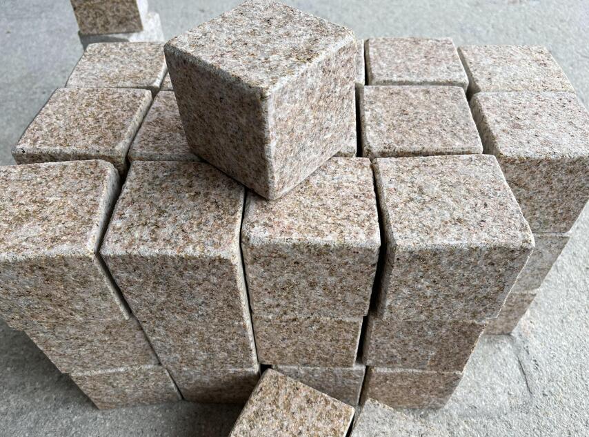 G682 Granite Cube Stone All Sides Flamed Finish Way