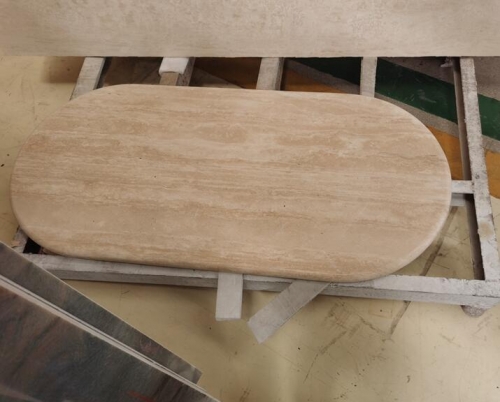 Beige Travertine Coffee Table Tops